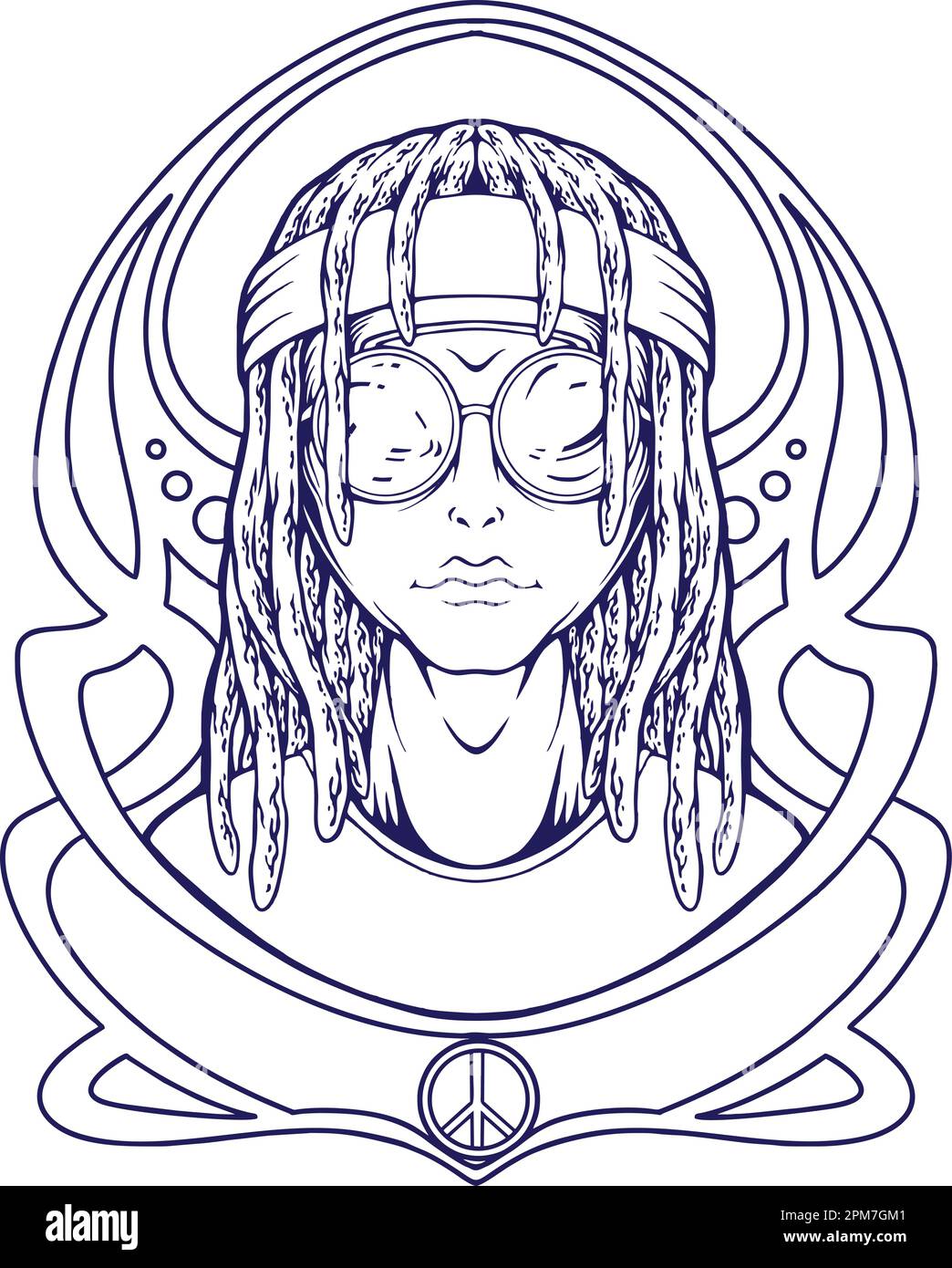 Hippie shirt male Stock Vector Images - Alamy