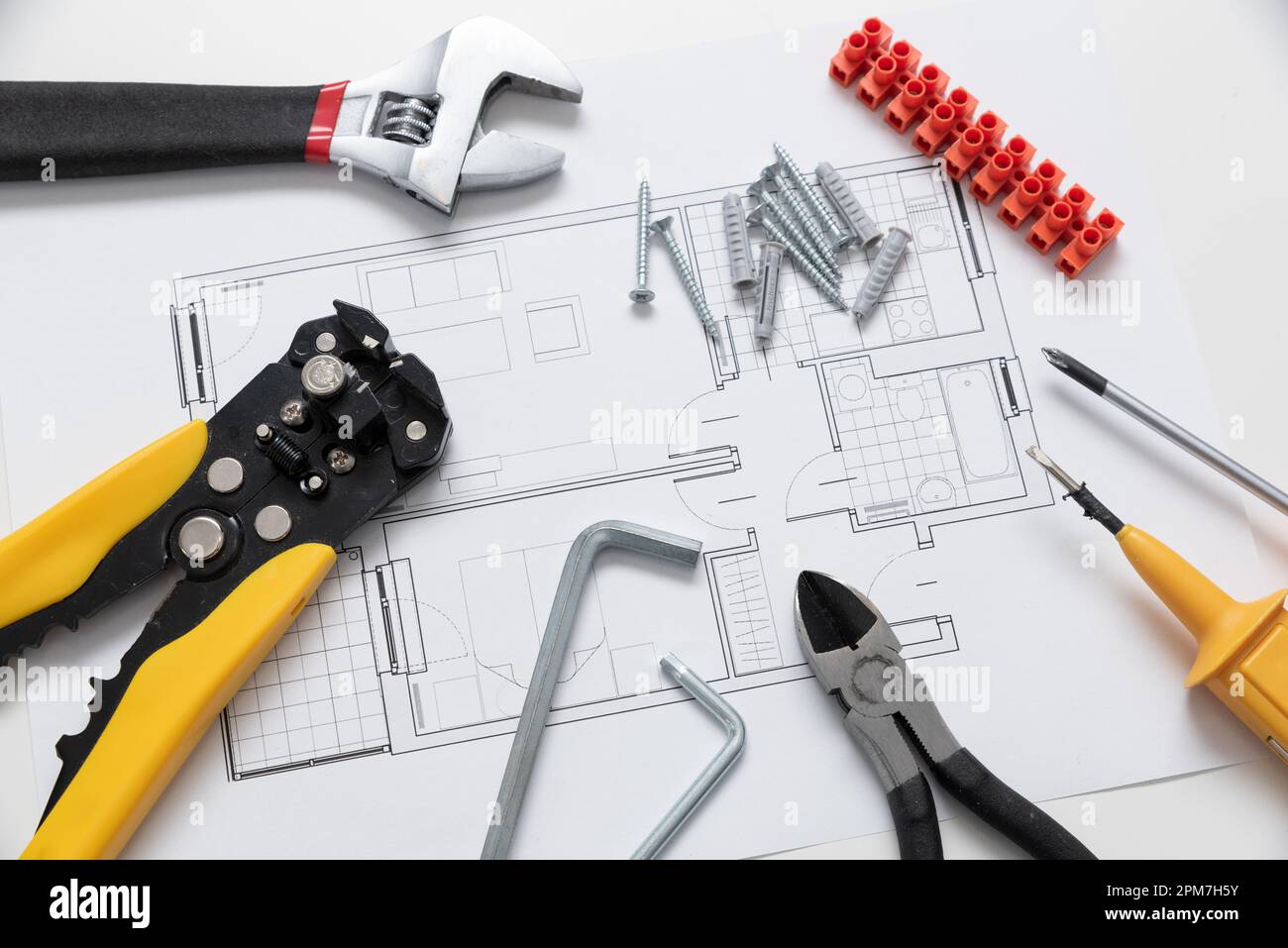 Multiple repair tools, workshop and DIY concept Stock Photo - Alamy