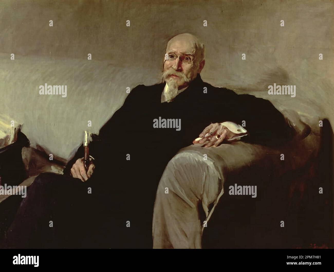 JOAQUÍN SOROLLA Y BASTIDA paints the Portrait of Jose Echegaray y ...