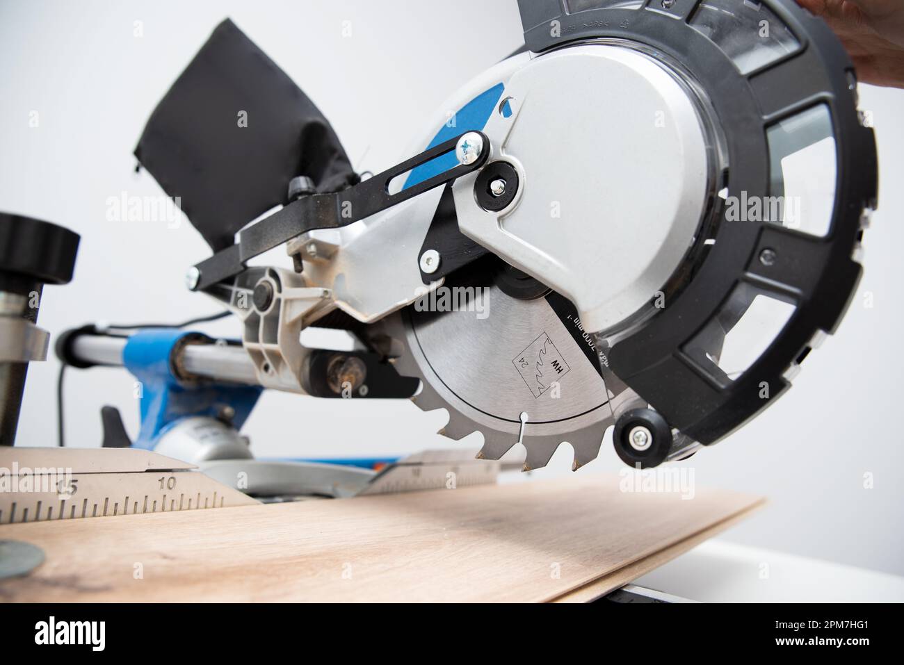 Miter saw closeup, woodwork concept, building and repair Stock Photo ...