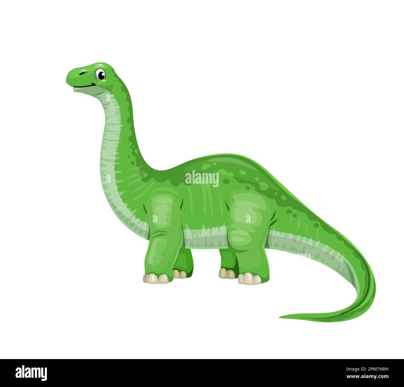 Cartoon Brontosaurus dinosaur character. Paleontology reptile, Jurassic era lizard isolated ...