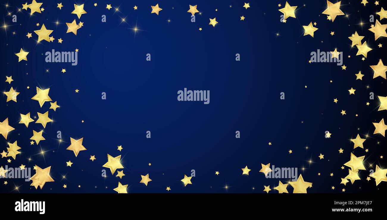 Magic stars vector overlay. Gold stars scattered around randomly ...