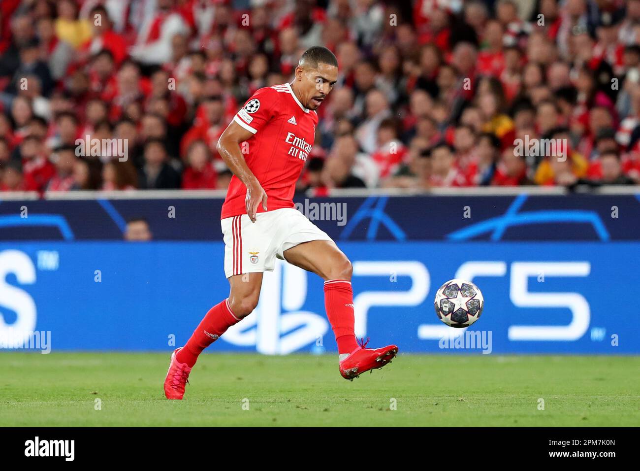 Lisbon, Portugal. 11th Apr, 2023. Gilberto of Benfica in action during ...