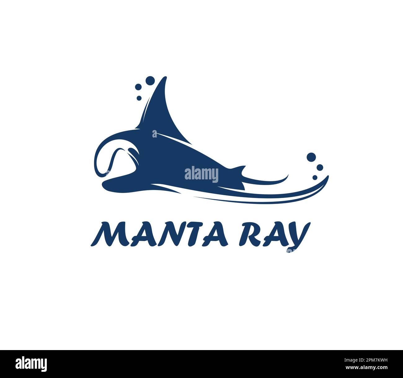 Manta ray animal icon with stingray or cramp fish vector silhouette ...