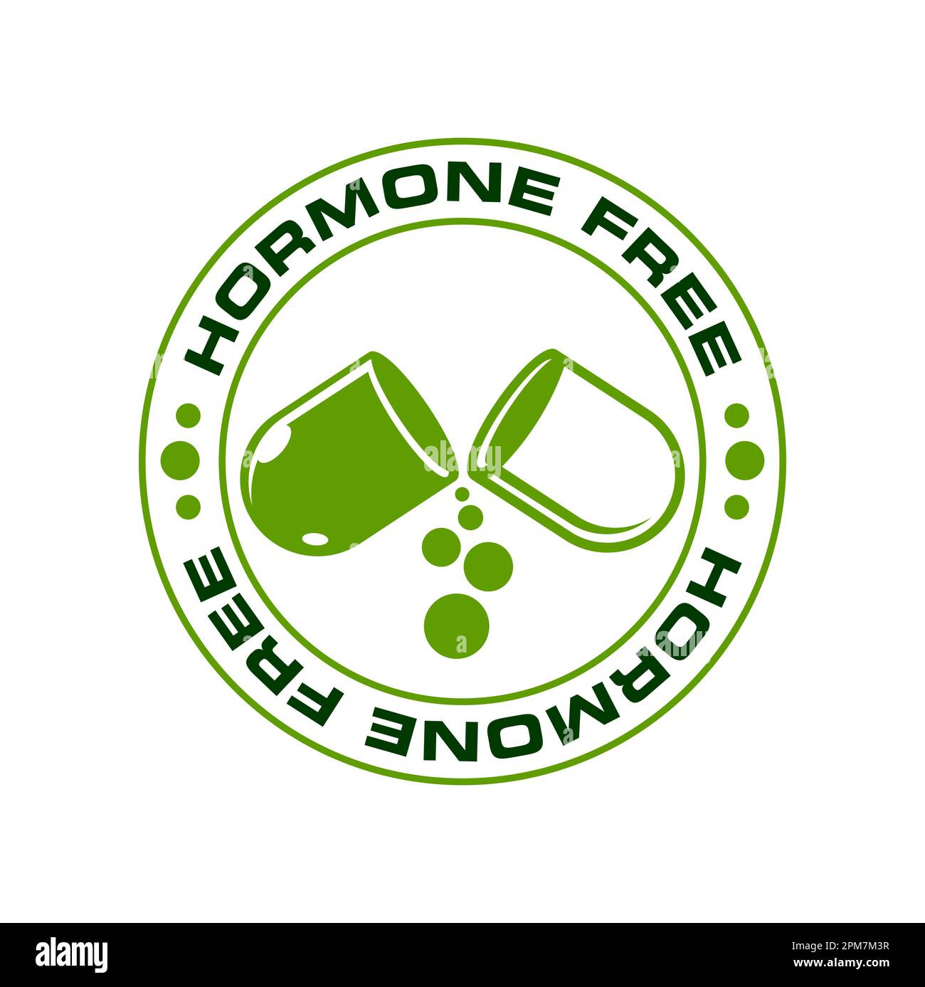 Hormone free icon, food stamp and USDA label for products with no added ...