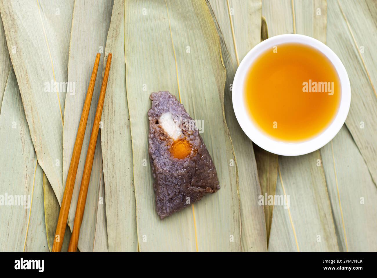 Traditional Chinese food for Dragon boat festival. Closeup zongzi or ...