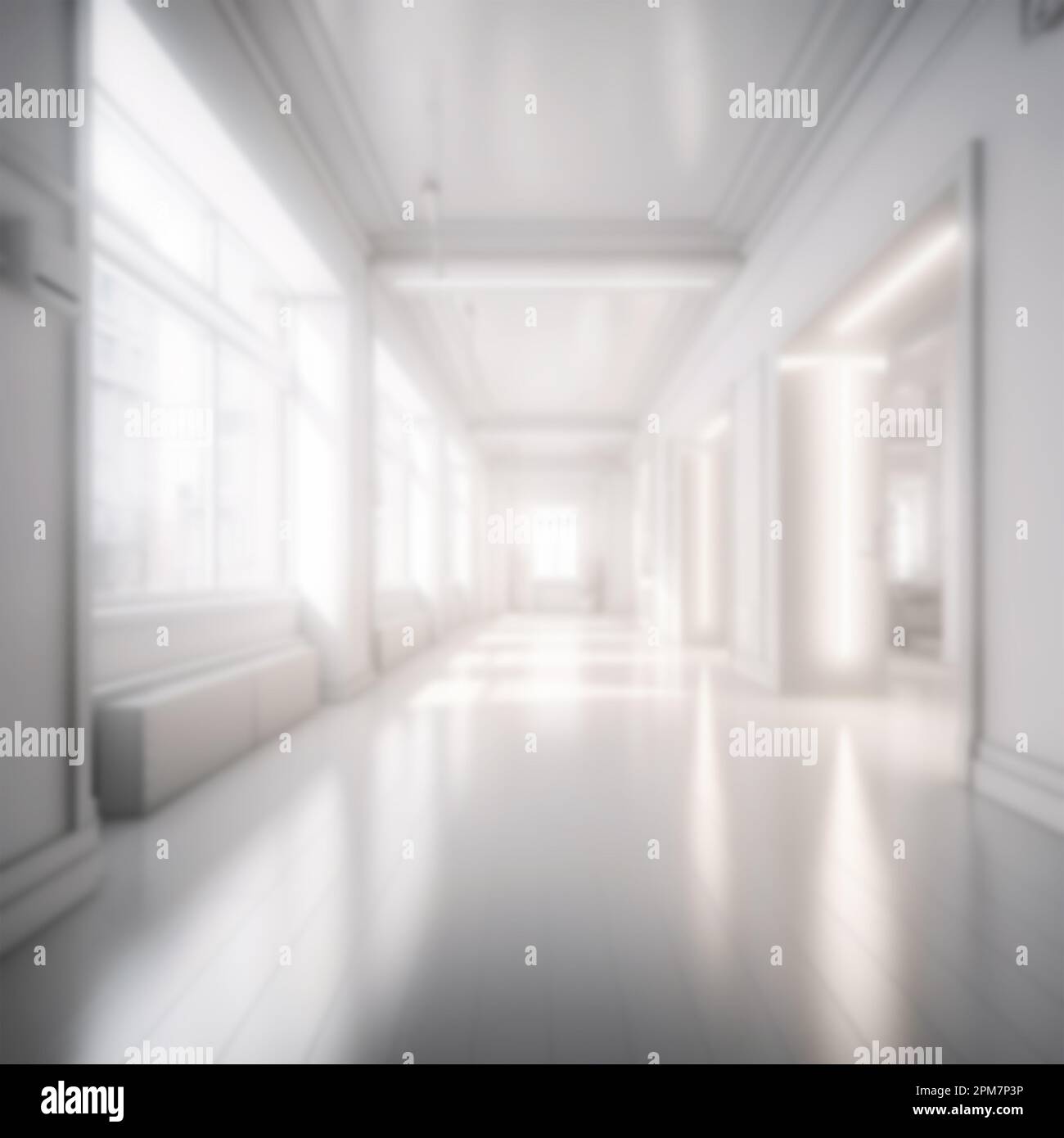 Wide Blurred Empty Abstract Building Pathway Background From ...