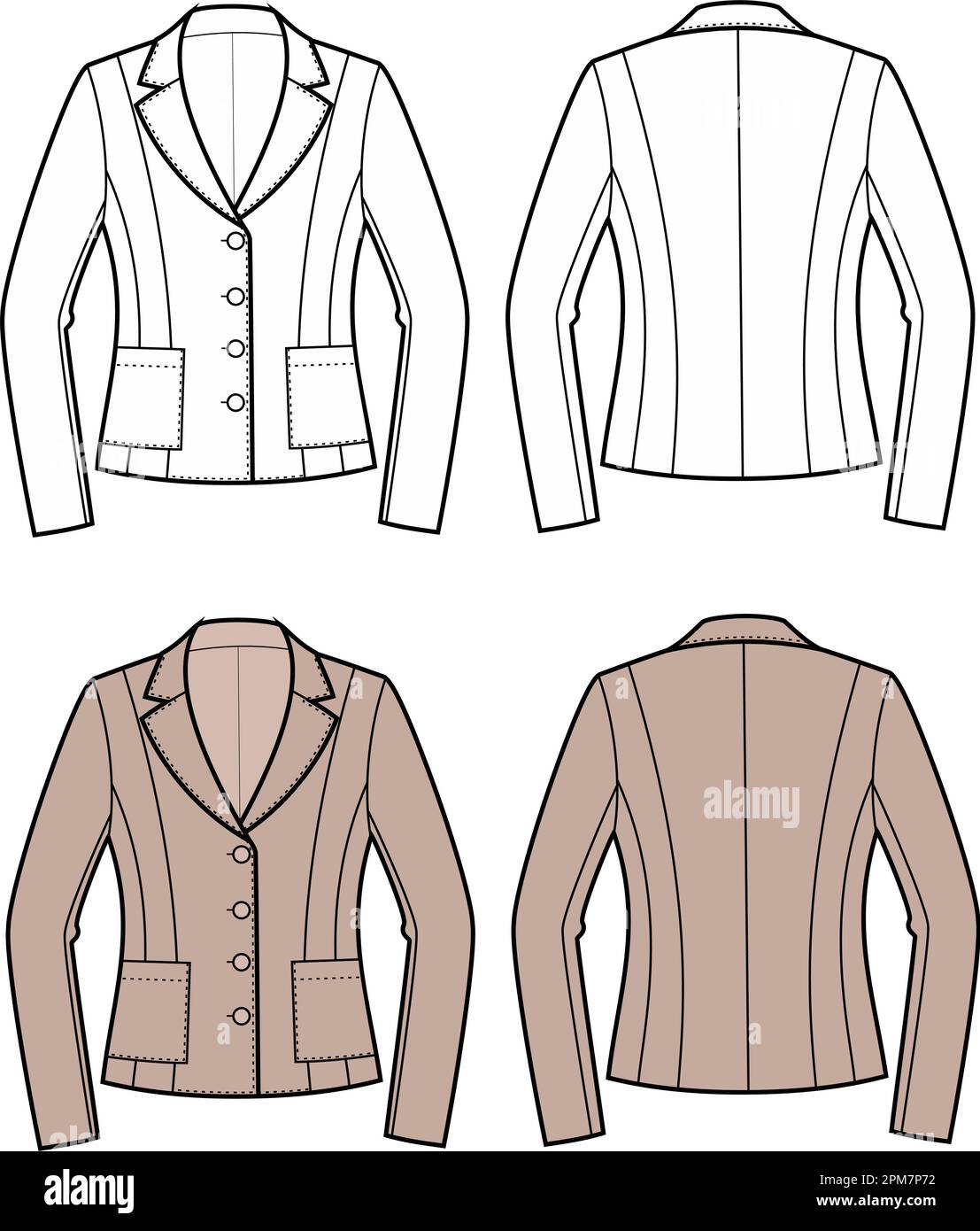 Set of womans business suit jacket Stock Vector Image & Art - Alamy