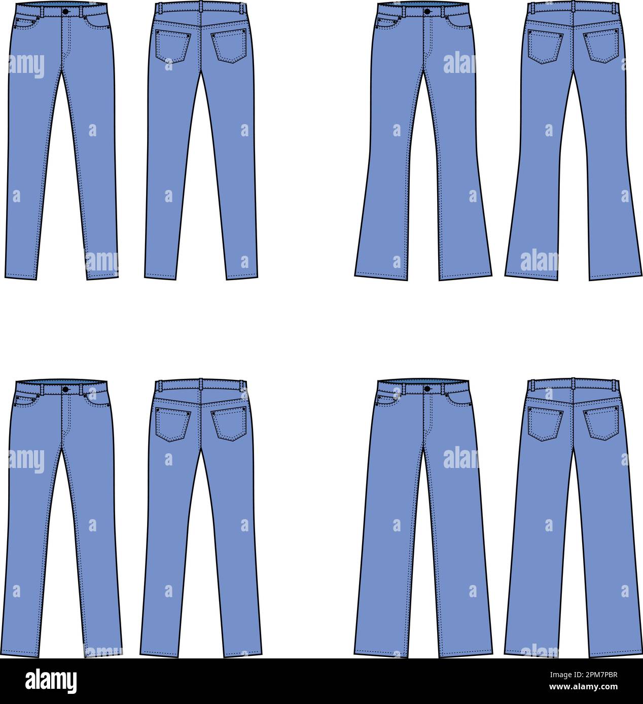 Womans jeans. Front and back Stock Vector Image & Art - Alamy Womans jeans. Front and back Stock Vector Image & Art - Alamy