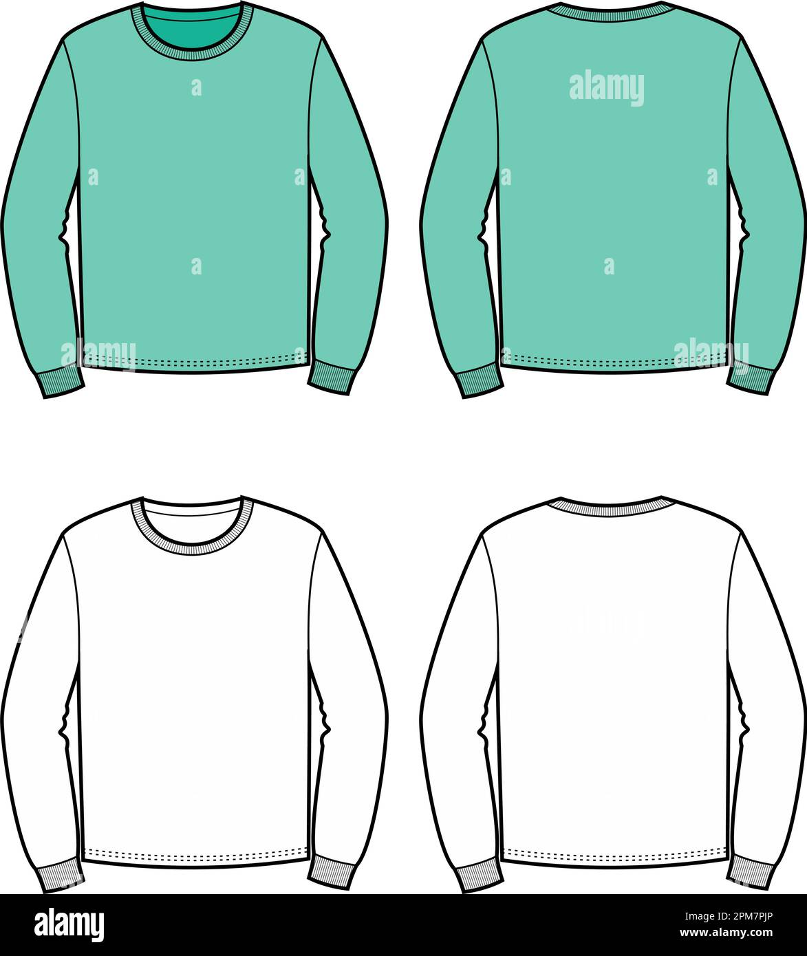 Mens Jumper Front And Back Stock Vector Image And Art Alamy