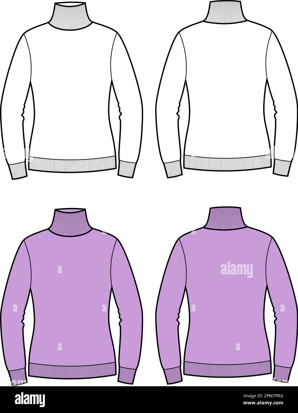 Turtleneck sweater drawing Stock Vector Images - Alamy