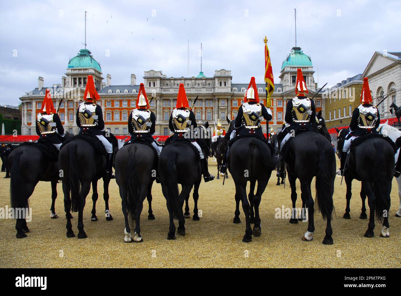 Life Guards on horses, Horse Guards Parade, Palace of Whitehall ...