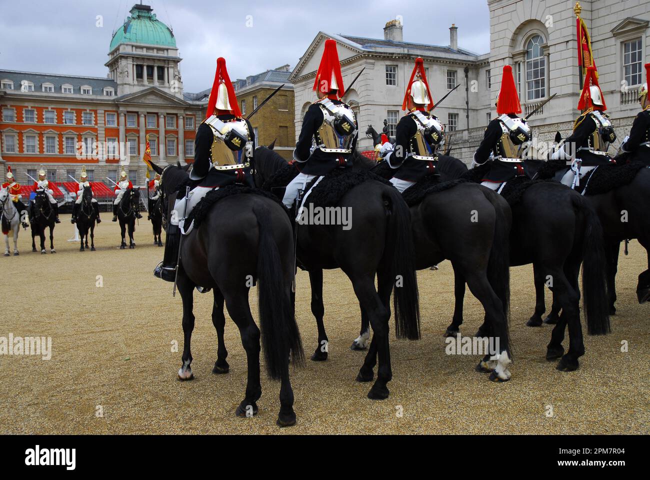 Life Guards on horses, Horse Guards Parade, Palace of Whitehall ...