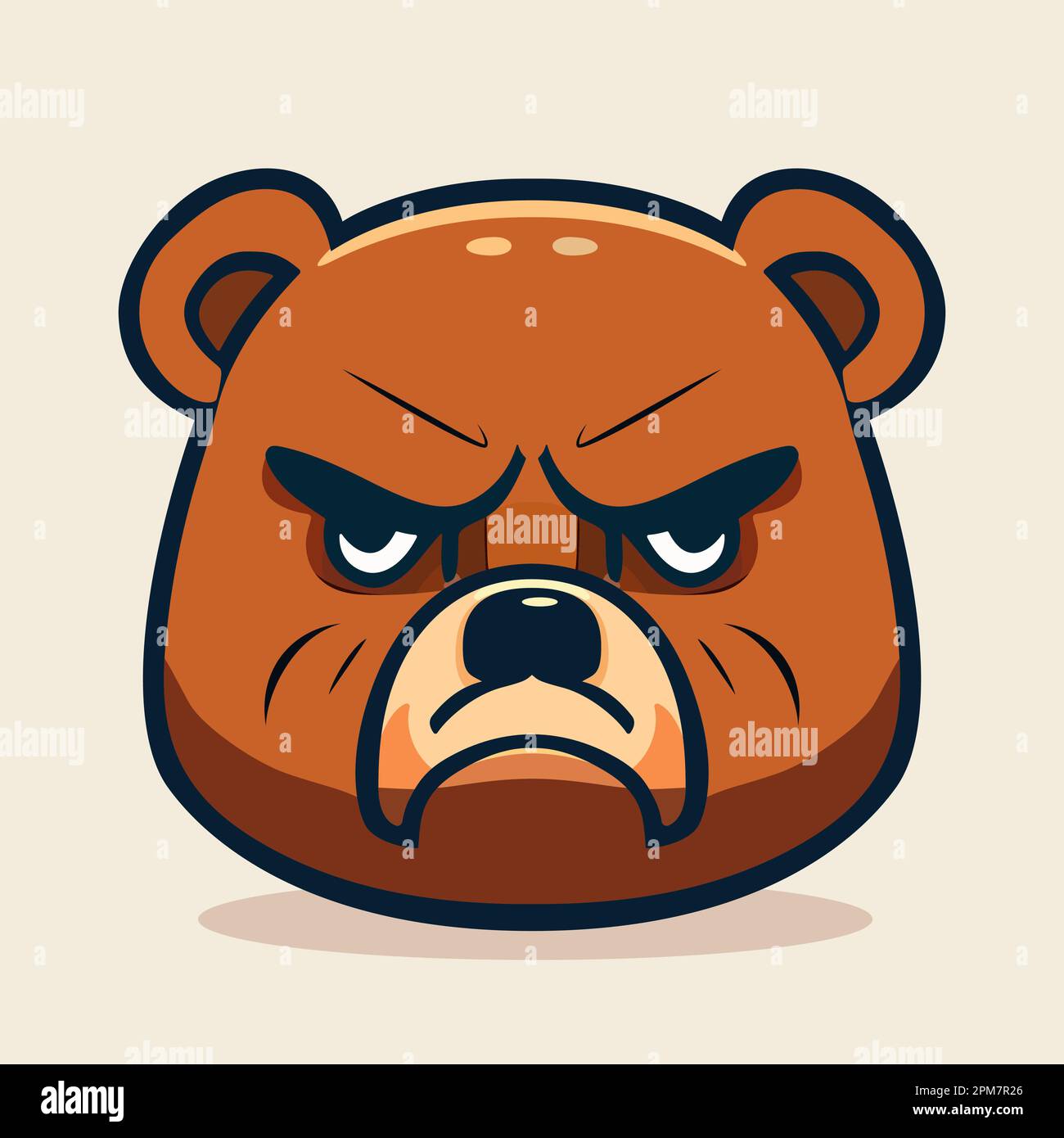 Bear head logo design. Abstract bear face isolated. Angry bear face ...