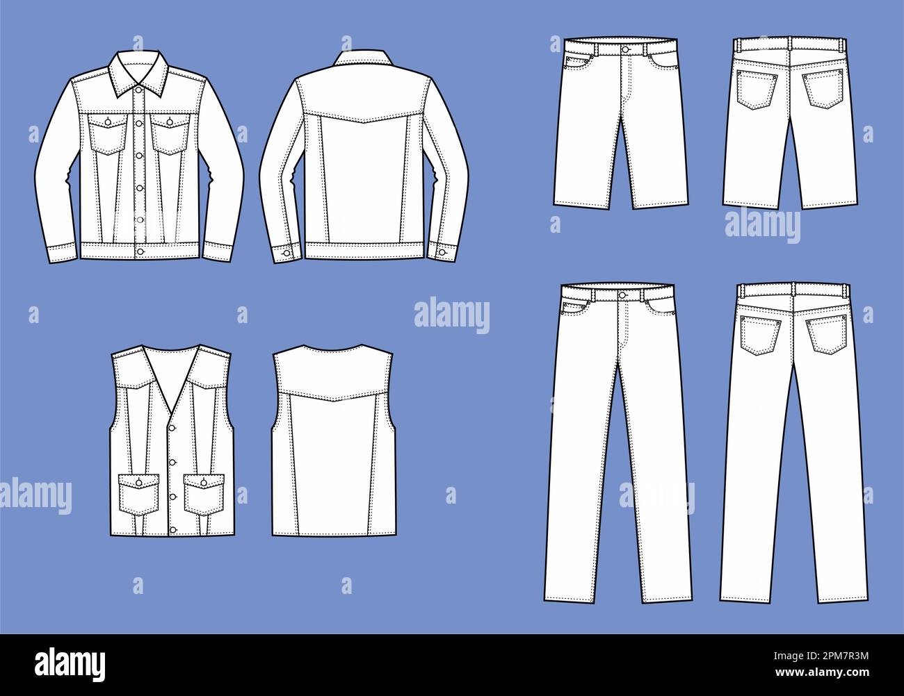 Blazer and jeans shorts Stock Vector Images - Alamy