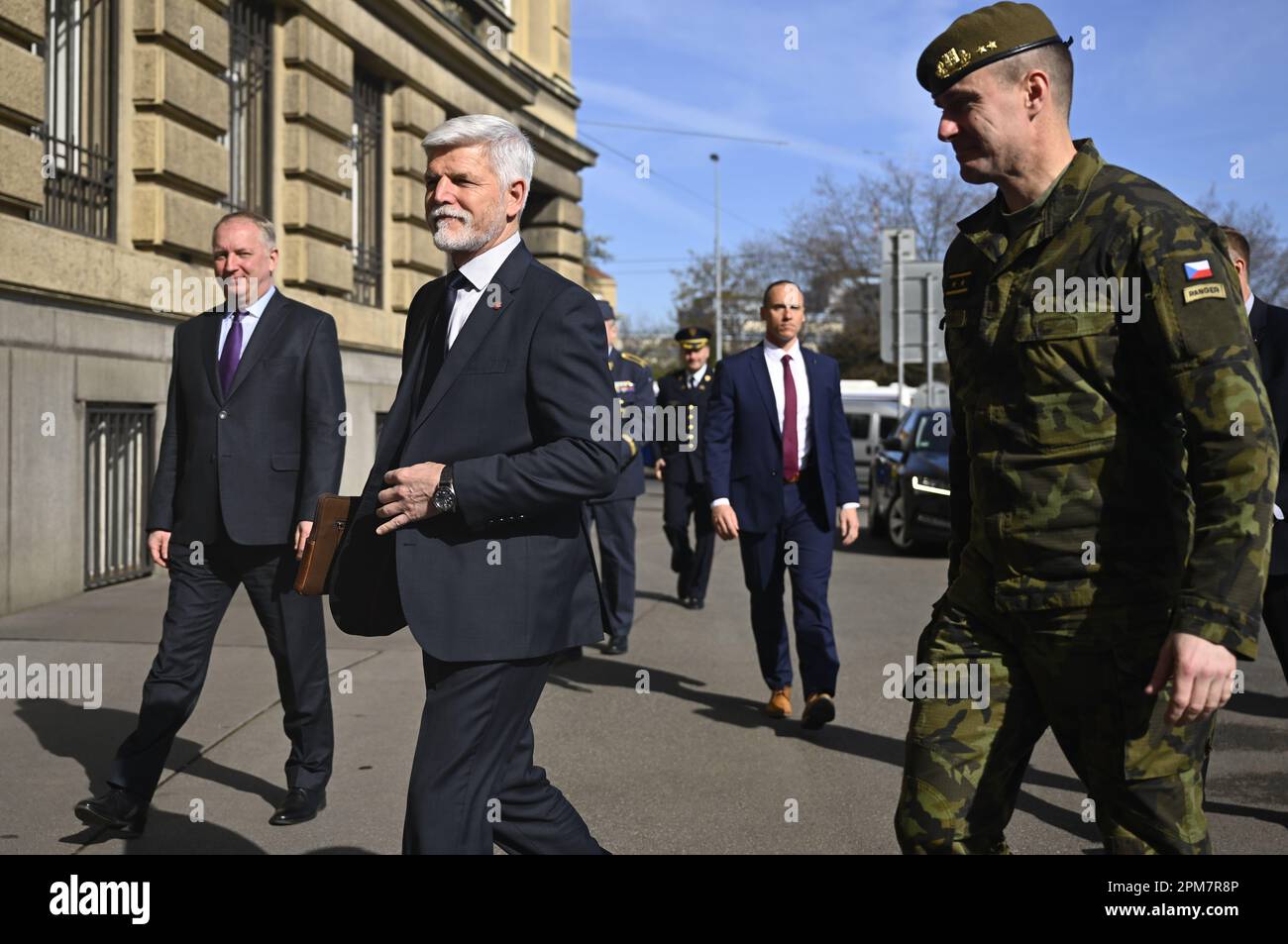 Prague, Czech Republic. 12th Apr, 2023. Czech President Petr Pavel (2nd ...