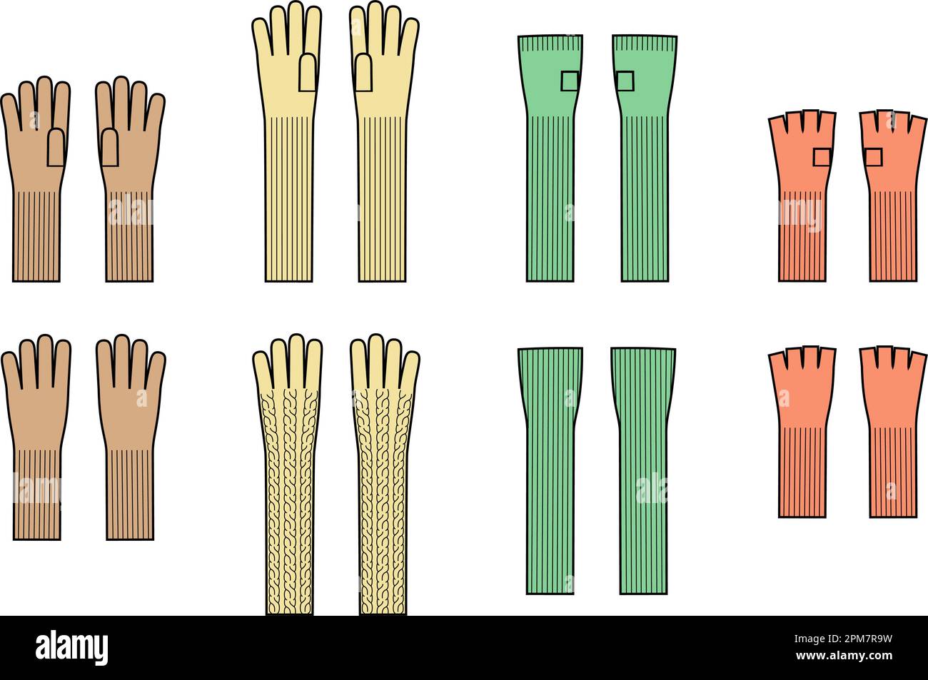 Long gloves Stock Vector Images - Alamy