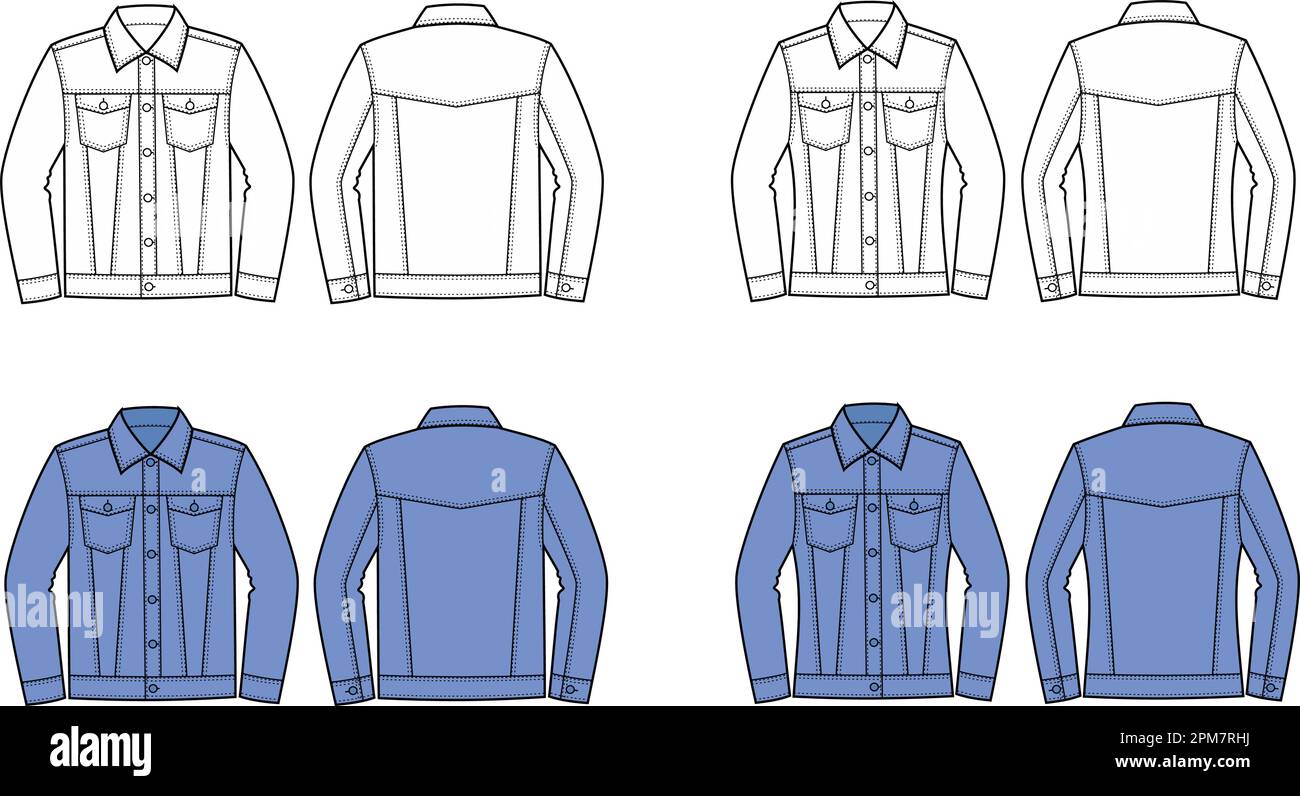 Mans and womans jean jacket. Front and back Stock Vector Image & Art ... Mans and womans jean jacket. Front and back Stock Vector Image & Art ...