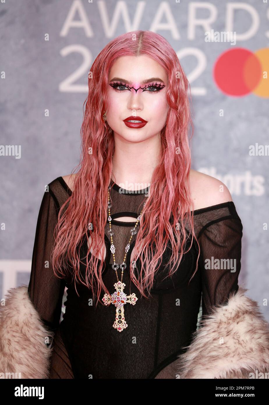 Abby Roberts attends The BRIT Awards 2022 at the O2 arena in London ...