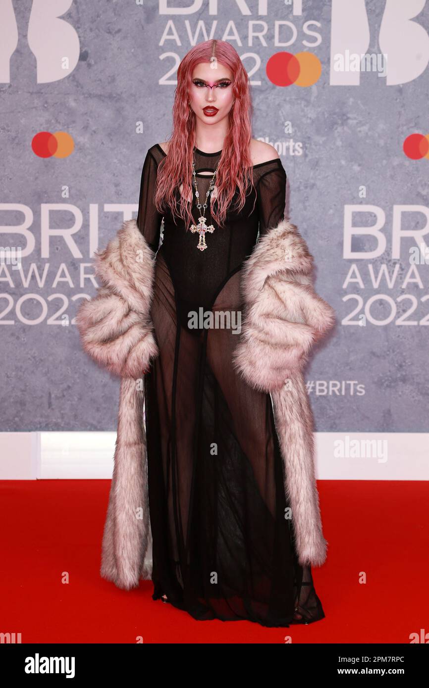Abby Roberts attends The BRIT Awards 2022 at the O2 arena in London ...