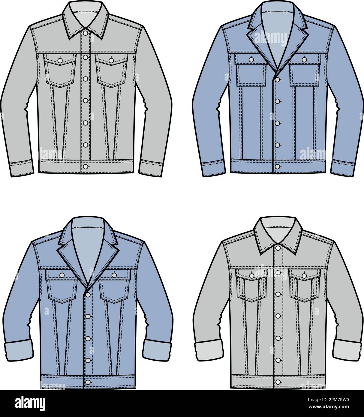 Mens jean jacket. Fashion CAD Stock Vector Image & Art - Alamy