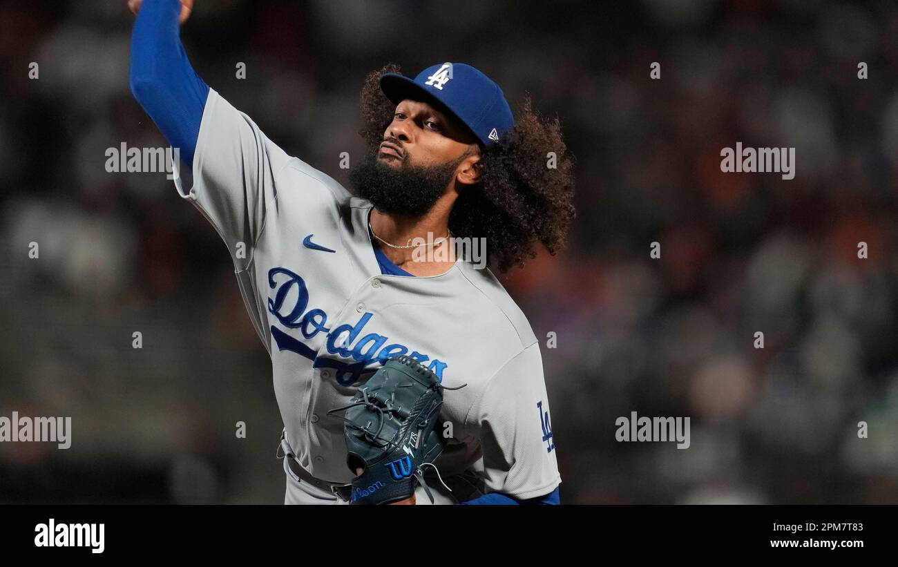 Los Angeles Dodgers pitcher Andre Jackson against the San Francisco ...