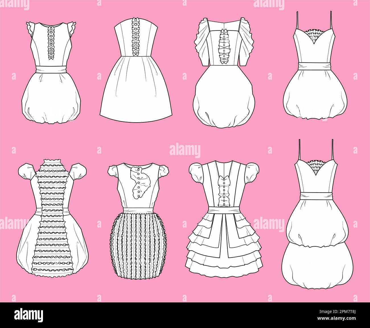 Cotton dresses Stock Vector Images - Alamy