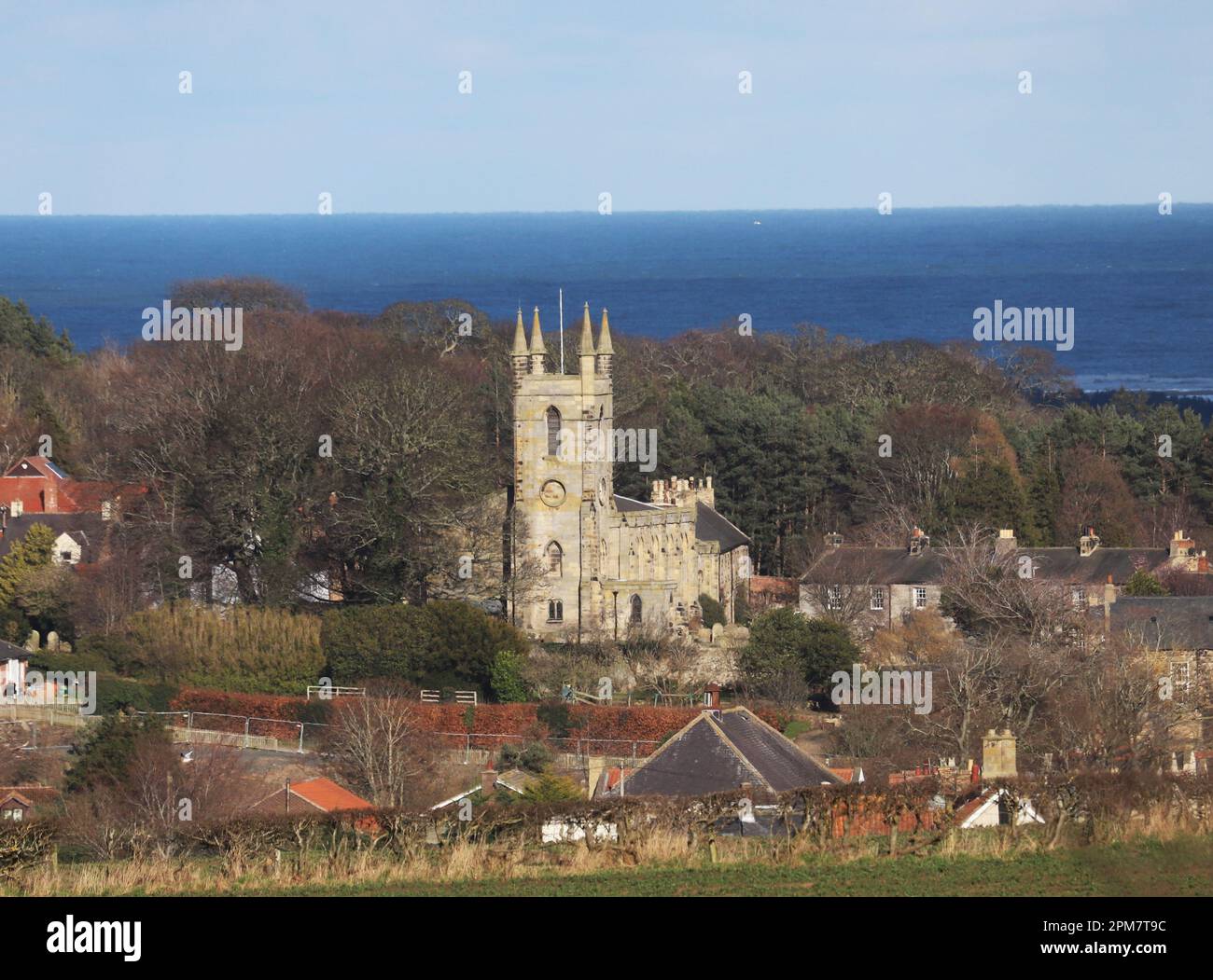 St Mary's Church, Belford, Northumberland Stock Photo - Alamy