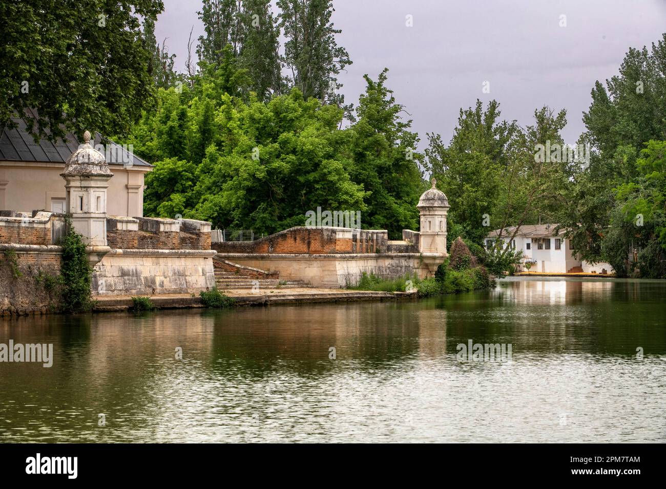 Embarcadero real or Royal jetty on rio Tajo river or Tagus river in the ...