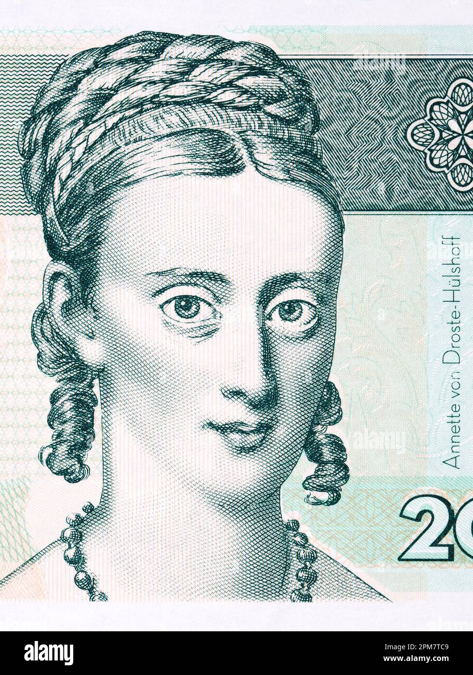 Annette von Droste-Hulshoff a portrait from german money Stock Photo ...