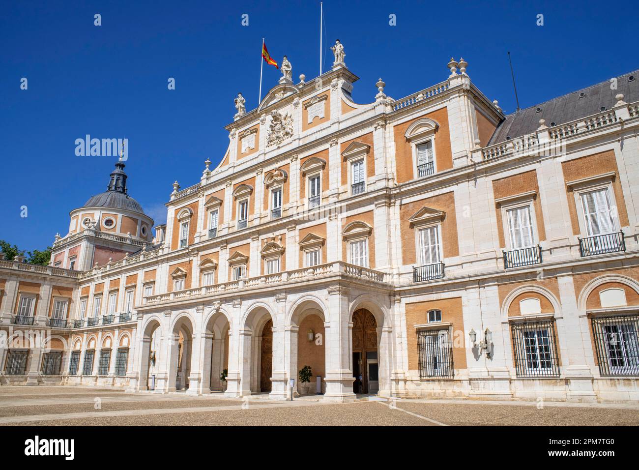 The Royal Palace of Aranjuez. Aranjuez, Community of Madrid, Spain. The ...