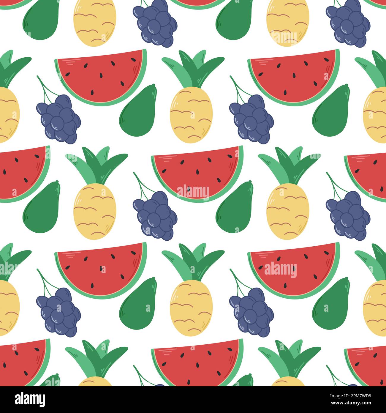 Exotic tropical fruits seamless pattern Stock Vector Image & Art - Alamy