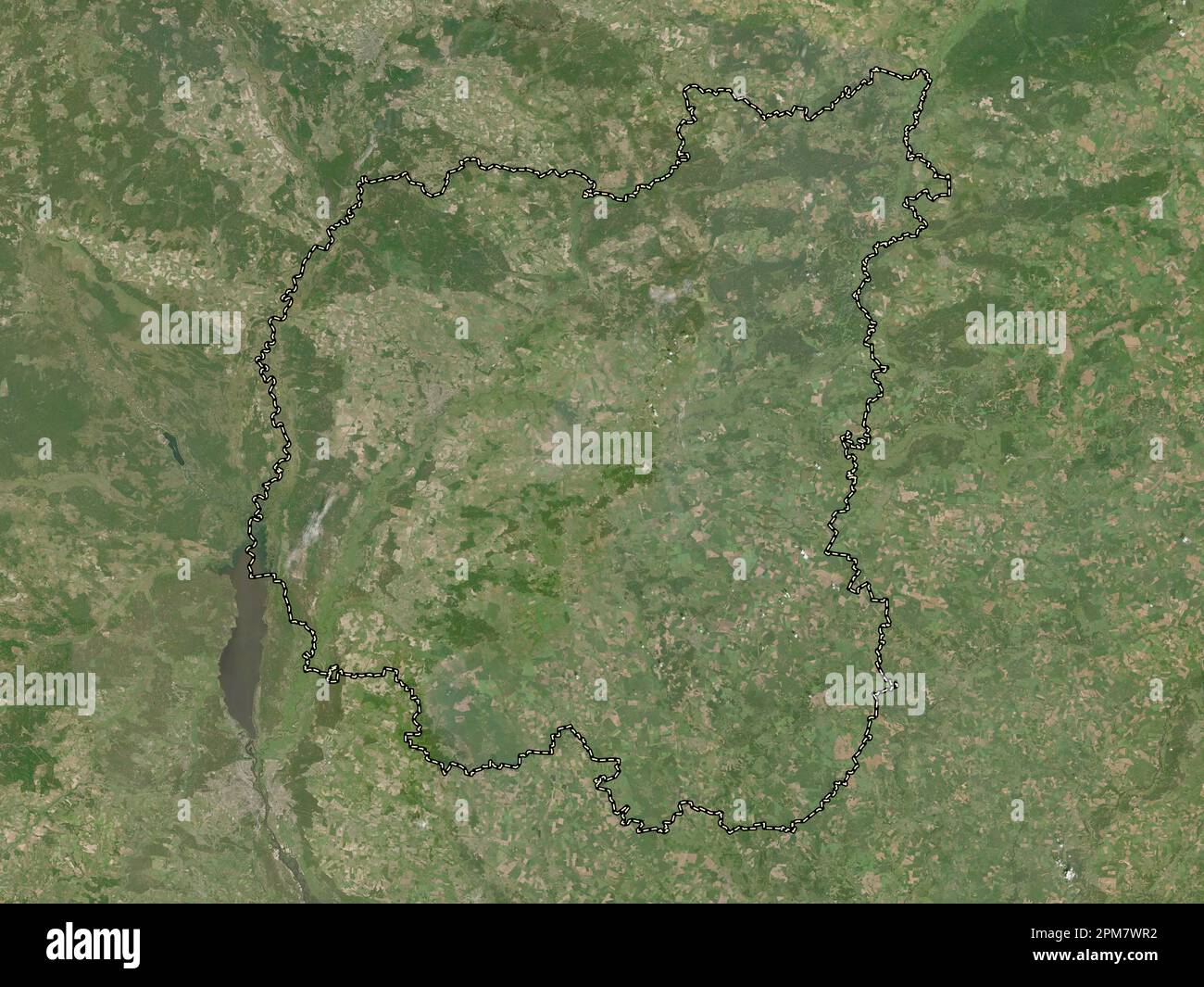 Chernihiv, region of Ukraine. Low resolution satellite map Stock Photo ...