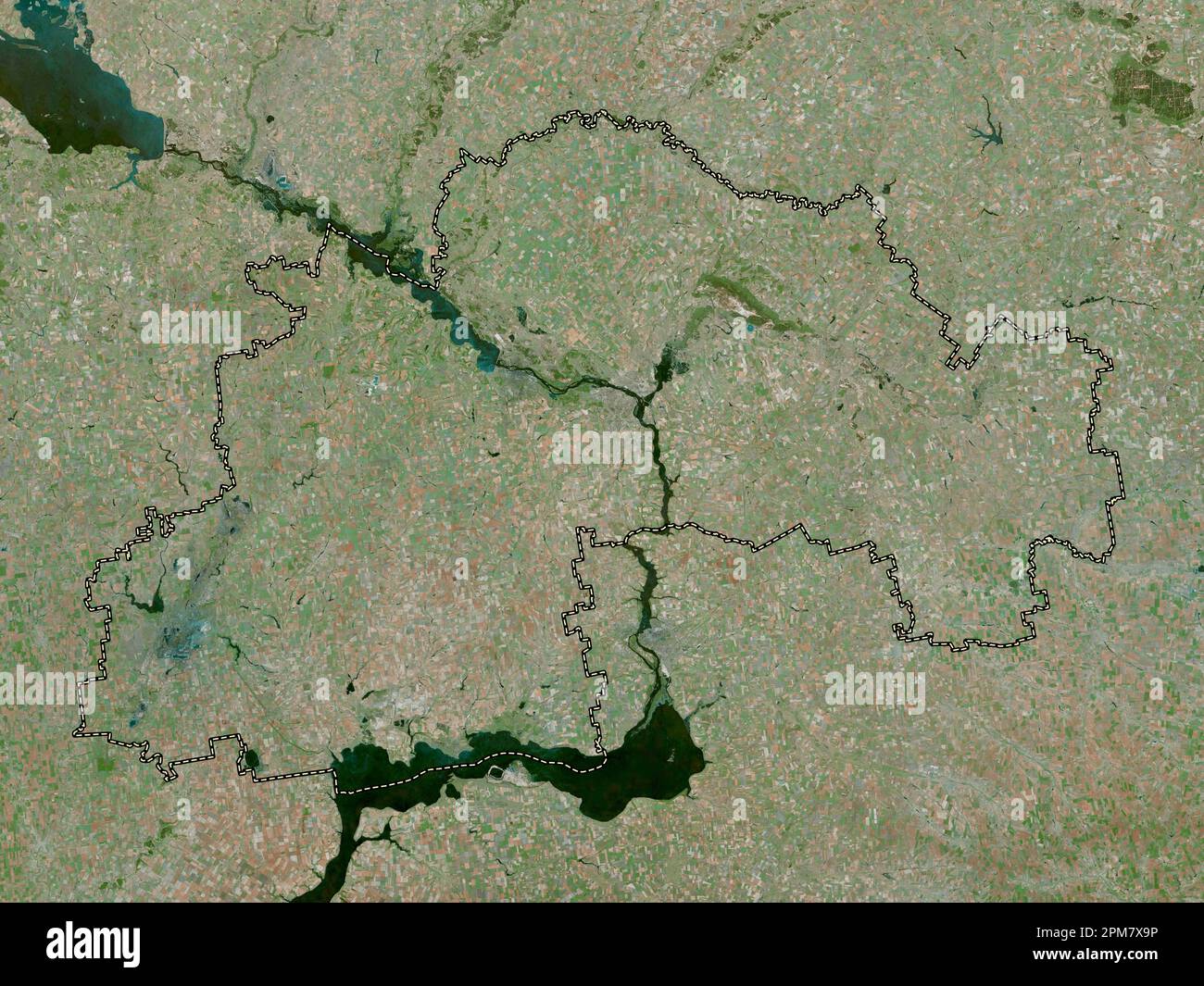 Dnipropetrovs'k, region of Ukraine. High resolution satellite map Stock ...