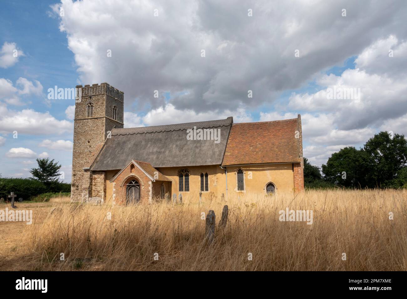Autumnal view of St John the Baptist Church, Butley, Suffolk, England ...