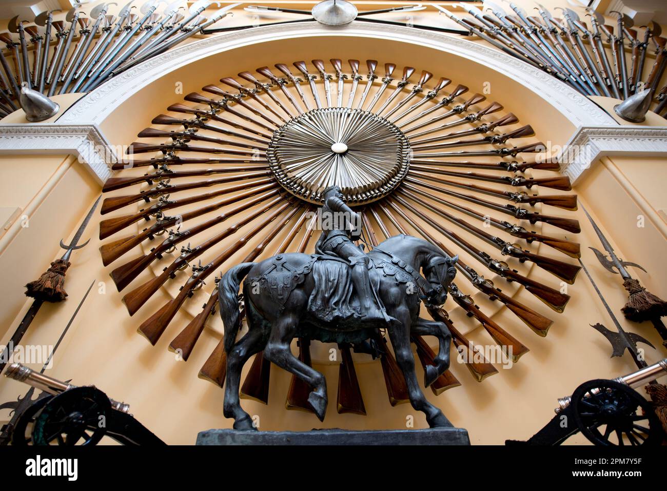 Bronze of soldier on horse, Armoury Hall, Inveraray Castle, Inveraray, Trossachs, Argyll and ...