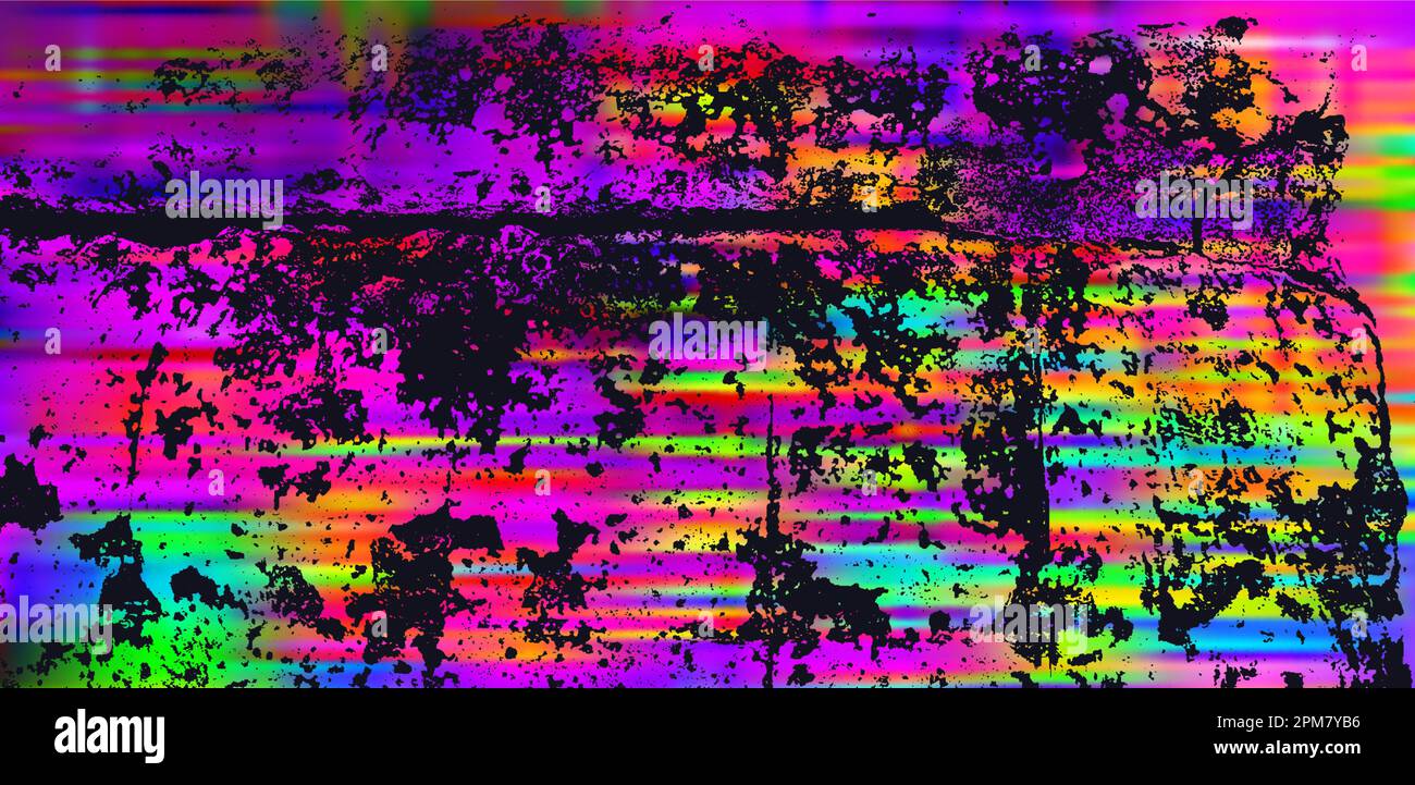 Grunge color neon background. Abstract street art print Stock Vector ...
