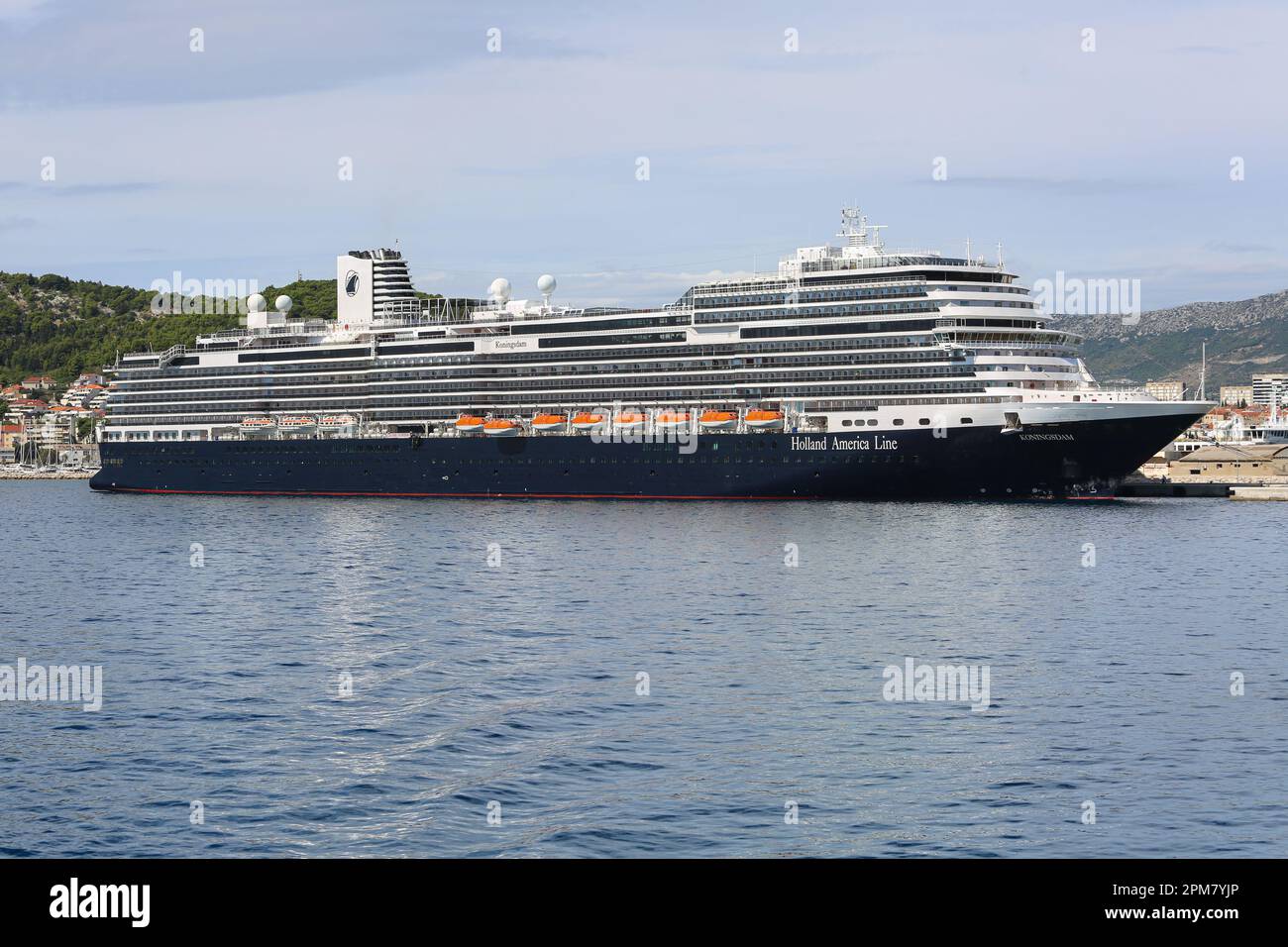 Cruise ship Koningsdam docked in Split, Croatia. Holland America Line ...