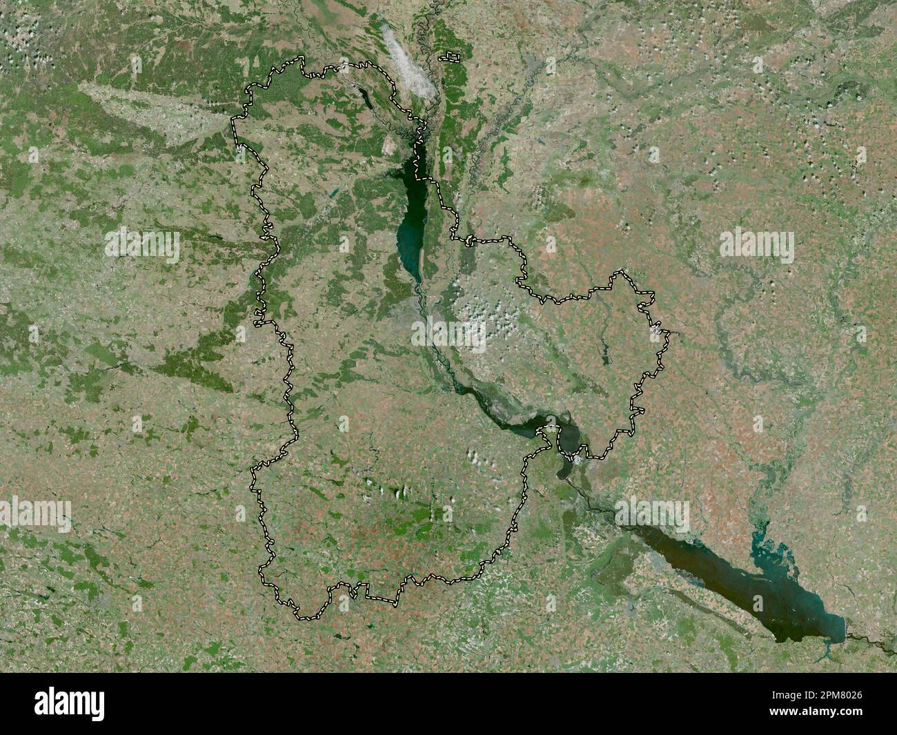 Kiev, region of Ukraine. High resolution satellite map Stock Photo - Alamy