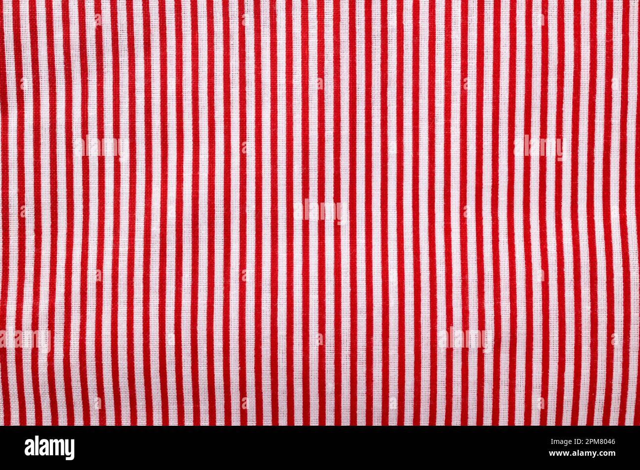 Red and white striped cotton texture. Fabric textile background Stock ...
