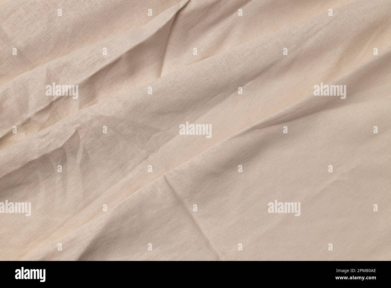 Natural linen fabric texture. Flaxen textile background, top view ...