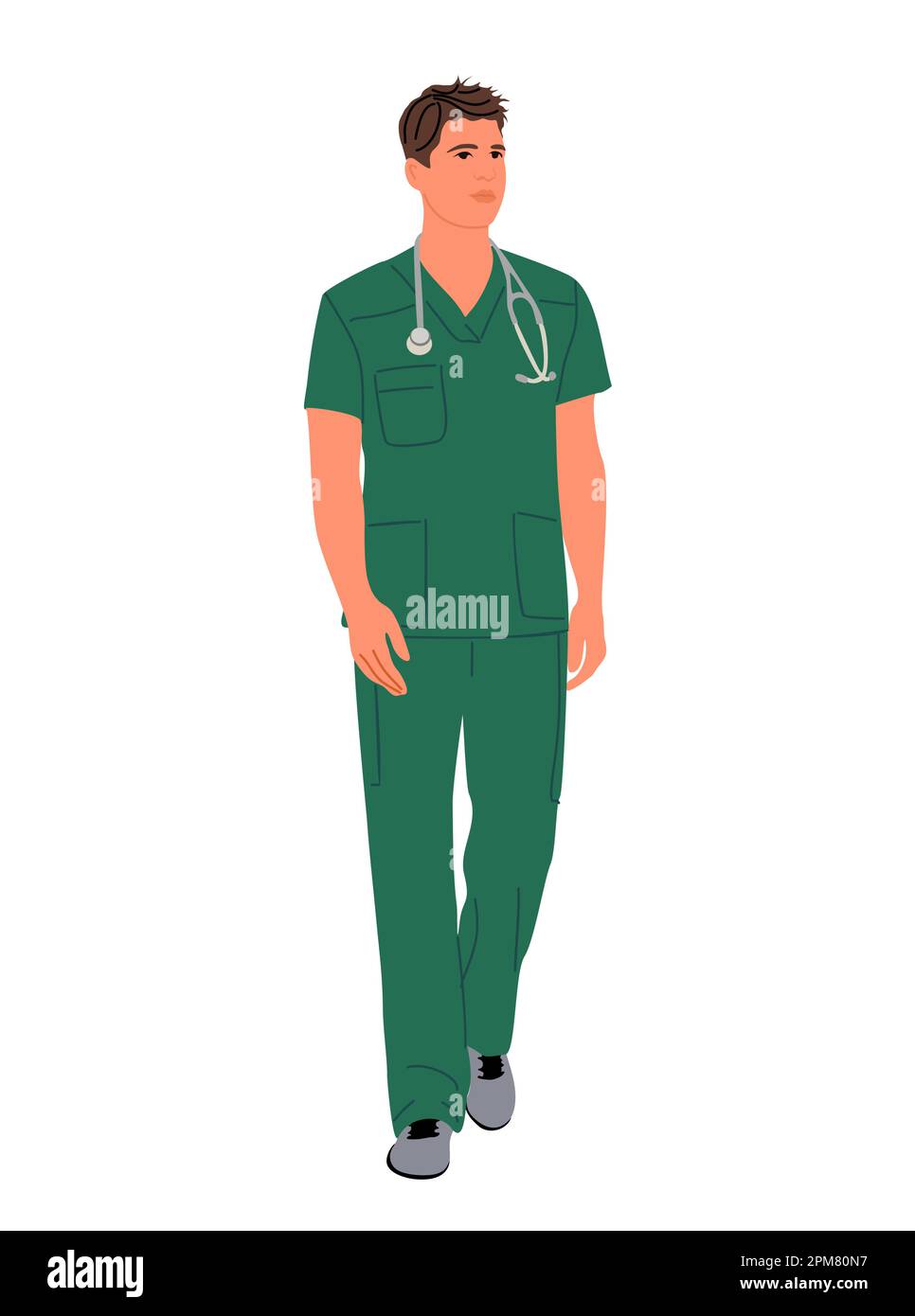 Confident man in uniform portrait Stock Vector Images - Alamy