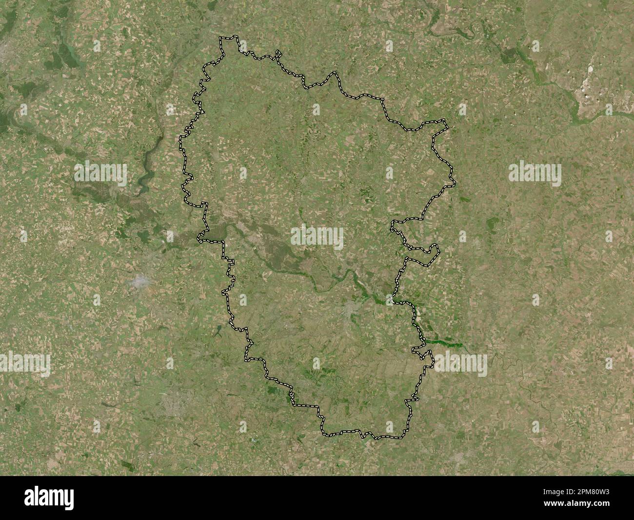 Luhans'k, region of Ukraine. Low resolution satellite map Stock Photo ...