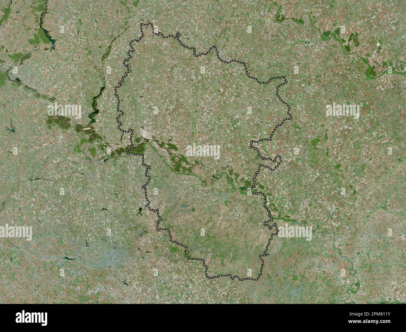 Luhans'k, region of Ukraine. High resolution satellite map Stock Photo ...