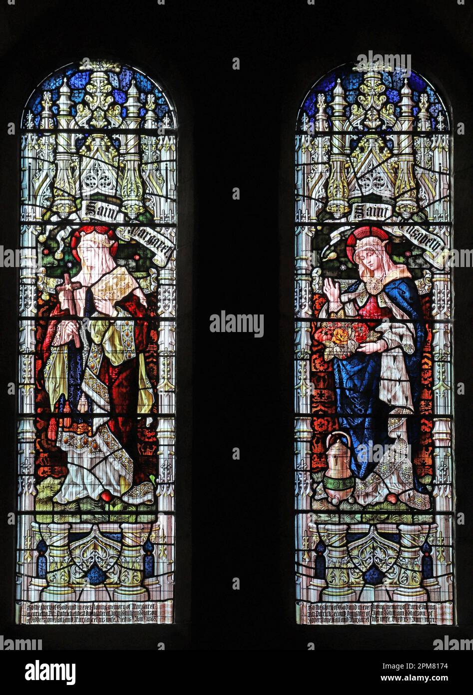 Stained glass window by Percy Bacon & Brothers depicting Saints ...