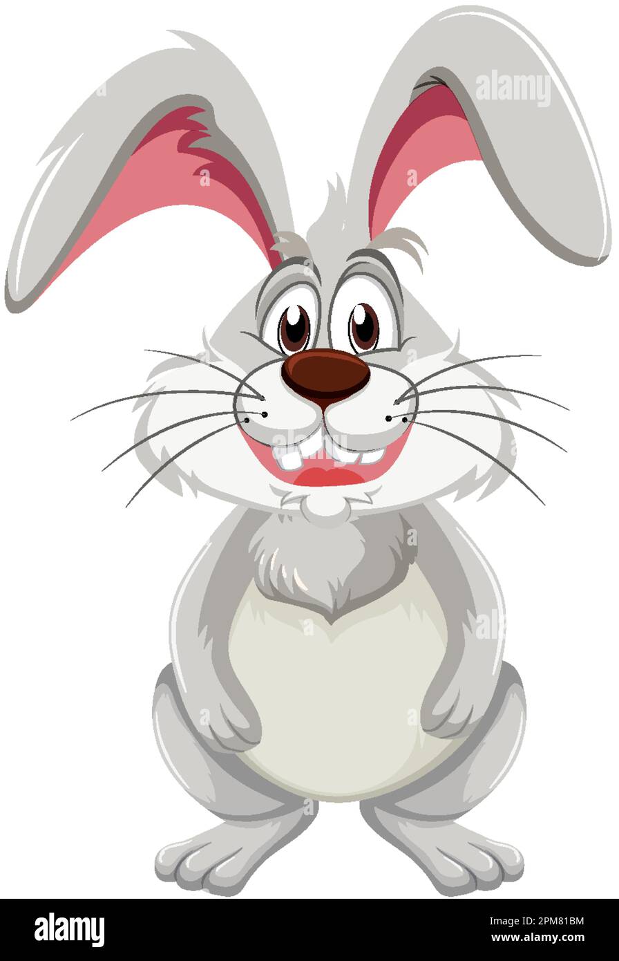 Funny Rabbit Cartoon Character illustration Stock Vector Image & Art ...