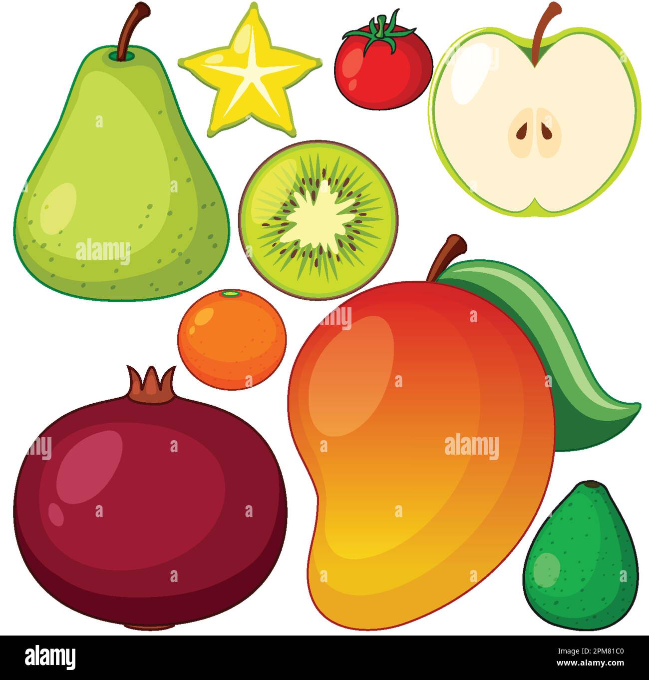 A collection of different fruits illustration Stock Vector Image & Art ...
