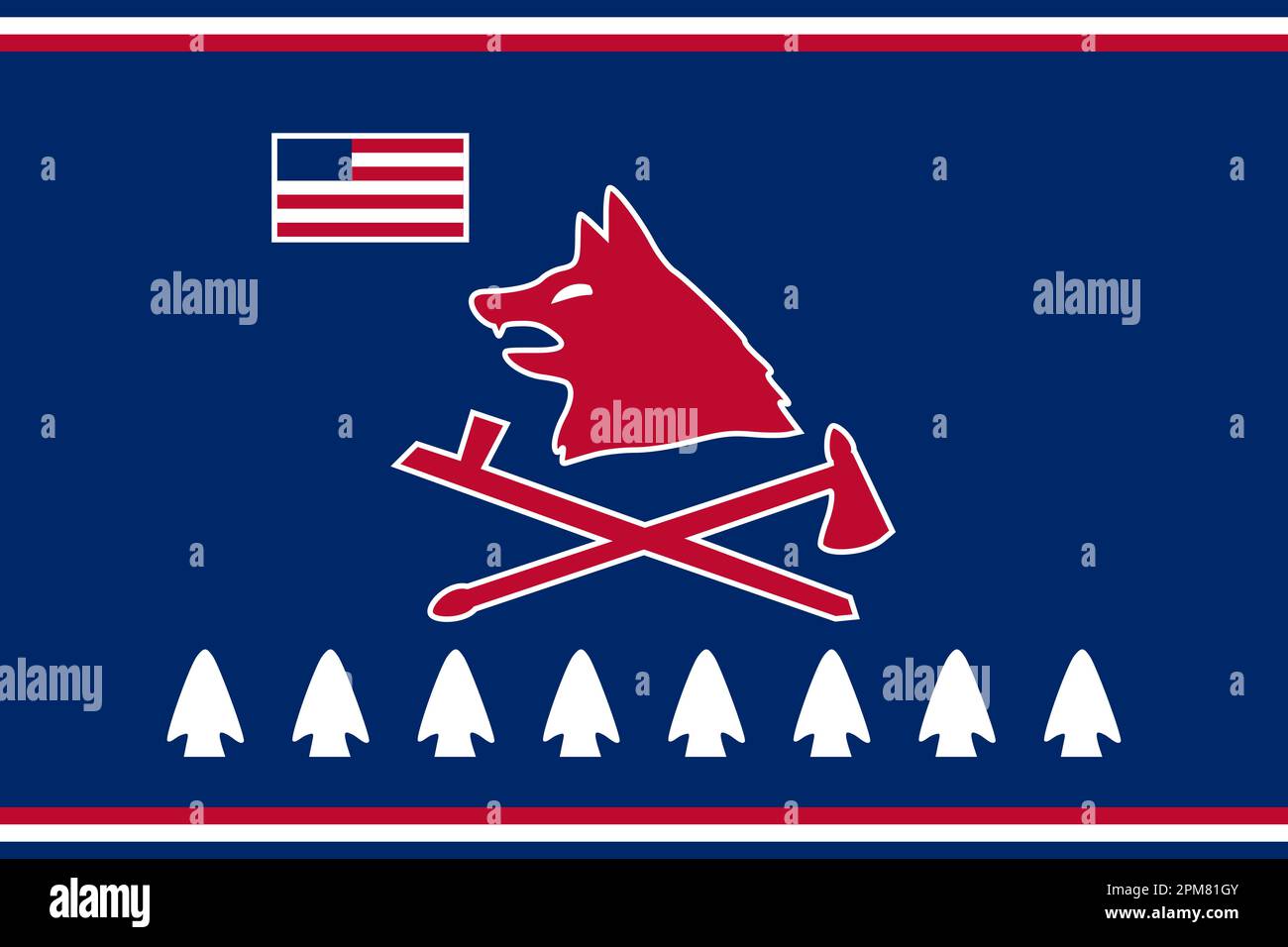 flag of Native American peoples Pawnee people. flag representing ethnic ...