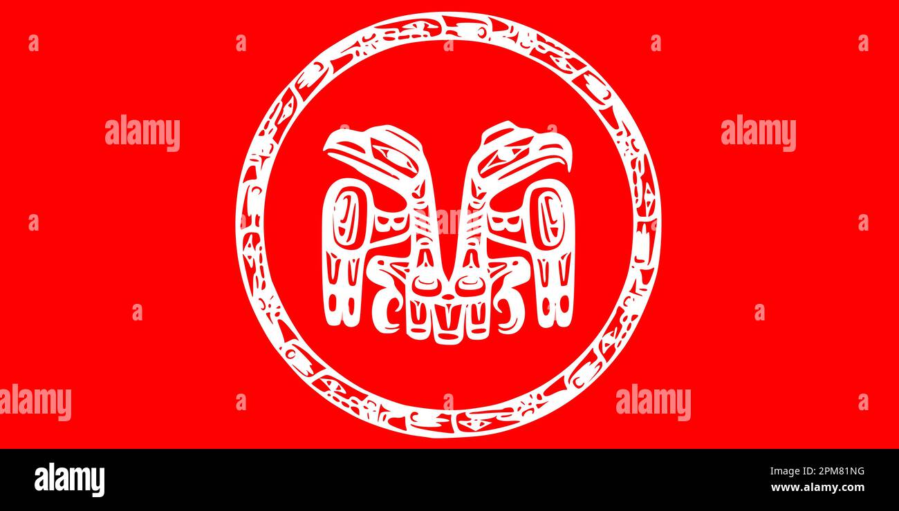 flag of Native Canadian peoples Haida people. flag representing ethnic ...