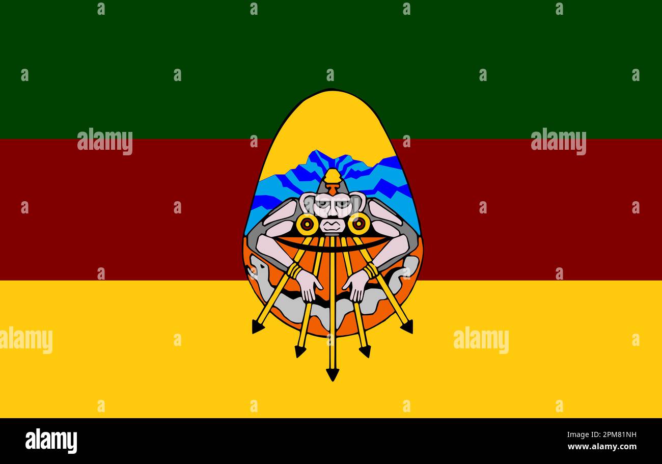 flag of Native Mexican peoples Mixe. flag representing ethnic group or ...